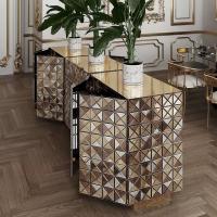 China Stainless Steel Dining Cabinet Modern Entryway Furniture High End Solid Wood for Villa for sale