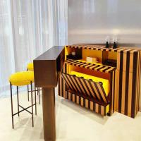 China Foldable Solid Wood Wine Cabinet Luxury Bar Furniture Designer Modern Creative Storage for sale