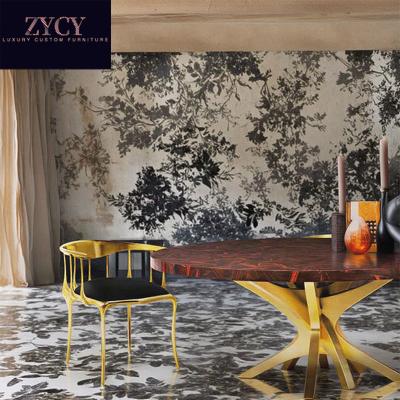 China Designer Solid Wood Dining Table Italian Luxury Modern High End for Villa Restaurant Home for sale