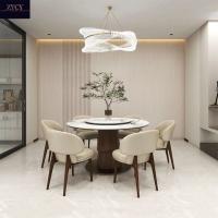 China Metal Turntable Marble Dining Table Modern High End Luxury Furniture for Home Restaurant for sale
