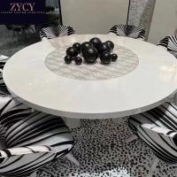 China Marble Dining Table Turntable Italian High End Luxury Modern Creative Furniture for Hotel Living Room for sale