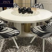 China Marble Dining Table Turntable Italian High End Luxury Modern Creative Furniture for Hotel Living Room for sale