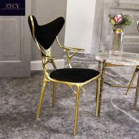 China Designer Dining Chair Italian Modern High End Customized Pure Copper Backrest for sale