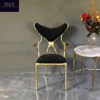 China Designer Dining Chair Italian Modern High End Customized Pure Copper Backrest for sale