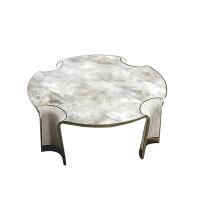 China Marble Coffee Table Luxury Living Room Furniture Woven Rope Metal Frame Italian Designer Center Table for sale