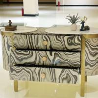China Stone Creative Storage Sideboard Modern Entryway Furniture Luxury Home Bar Hotel Wall Decor for sale