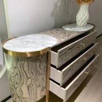 China Stone Creative Storage Sideboard Modern Entryway Furniture Luxury Home Bar Hotel Wall Decor for sale