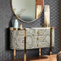 China Stone Creative Storage Sideboard Modern Entryway Furniture Luxury Home Bar Hotel Wall Decor for sale