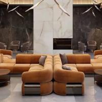 China Velvet Fabric Sectional Sofa Set Luxury Living Room Furniture Modular Multi-Seat Sponge Cushion Italian Style for sale