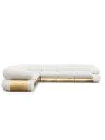 China Velvet Fabric Sectional Sofa Set Luxury Living Room Furniture Modular Multi-Seat Sponge Cushion Italian Style for sale