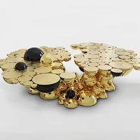 China Stainless Steel Irregular Bubble Tea Table Luxury Living Room Furniture Decorative Coffee Table Italian Design for sale