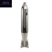 China Rocket Shaped Stainless Steel Glass Wine Cabinet Luxury Living Room Furniture Designer Style Modern Home for sale