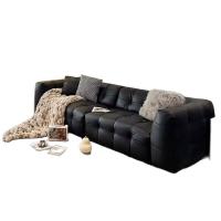 China French Style Cream Colored Marshmallow Sofa Luxury Living Room Furniture Nordic Fabric Lamb Wool Sponge Filled for sale