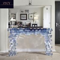 China Gradient Acrylic Square Corner Table Modern Entryway Furniture Customized Designer Creative for sale