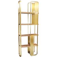 China Stainless Steel Five Layer Display Shelf Modern Office Furniture Storage Organization Rack for Home Workspace for sale