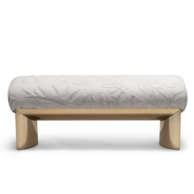 China Designer Stainless Steel Leather Shoe Stool Luxury Lounge Furniture Personalized Modern for Apartment for sale