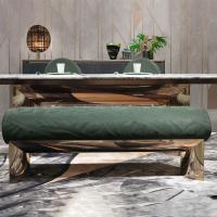 China Designer Stainless Steel Leather Shoe Stool Luxury Lounge Furniture Personalized Modern for Apartment for sale