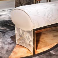 China Designer Stainless Steel Leather Shoe Stool Luxury Lounge Furniture Personalized Modern for Apartment for sale