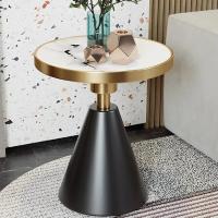 China Marble Modern Coffee Table Luxury Living Room Furniture Stainless Steel Side Table Exquisite Small Design for sale