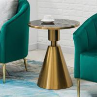 China Marble Modern Coffee Table Luxury Living Room Furniture Stainless Steel Side Table Exquisite Small Design for sale