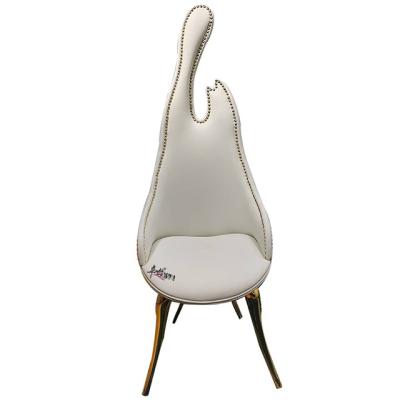 China Customized Pure Copper Cat Chair Luxury Lounge Furniture Creative Leather Back for Bedroom Leisure for sale