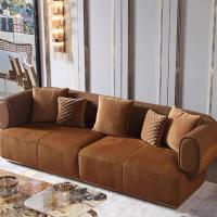China Modular Villa Fabric Sofa Luxury Living Room Furniture Creative Designer Multi Person Long Style for sale