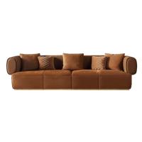 China Modular Villa Fabric Sofa Luxury Living Room Furniture Creative Designer Multi Person Long Style for sale