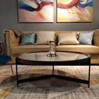 China Wooden Frame Marble Top Coffee Table Luxury Living Room Furniture Stainless Steel Legs Custom Design for sale