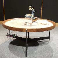 China Wooden Frame Marble Top Coffee Table Luxury Living Room Furniture Stainless Steel Legs Custom Design for sale