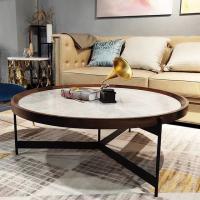China Wooden Frame Marble Top Coffee Table Luxury Living Room Furniture Stainless Steel Legs Custom Design for sale