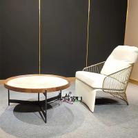 China Wooden Frame Marble Top Coffee Table Luxury Living Room Furniture Stainless Steel Legs Custom Design for sale
