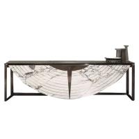 China Marble Stainless Steel Corner Table Modern Entryway Furniture Luxury Semi Circular for Villa Hotel for sale