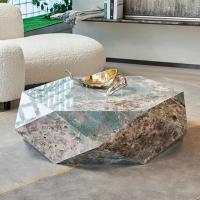 China Marble Patterned Granite Coffee Table Luxury Living Room Furniture Diamond Shape Multi Shape for sale