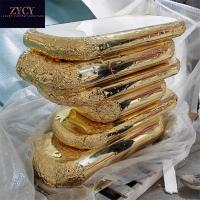 China Irregular Marble Console Table Modern Entryway Furniture Italian Light Luxury Brass Wall Corner for sale
