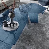 China Acrylic Water Ripple Coffee Table Luxury Living Room Furniture Creative Designer Style Irregular Transparent for sale