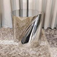 China Color Bright Stainless Steel Side Table Luxury Living Room Furniture Modern All In One Design for sale