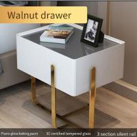 China Nordic Modern Metal Paint Nightstand Luxury Living Room Furniture Wood Rock Board Creative for sale
