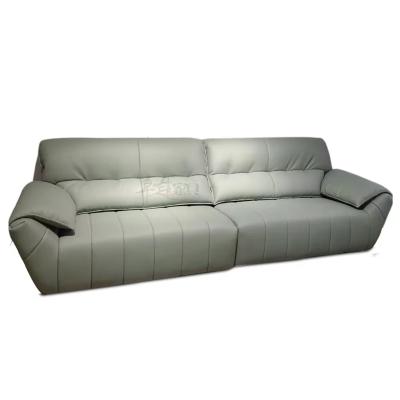 China Multi Functional Genuine Leather Sofa Bed Luxury Living Room Furniture L Shape Multi Seat for sale