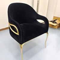 China Modern Pure Copper Dining Chair Luxury Lounge Furniture Velvet Backrest Casual Stool for Home for sale
