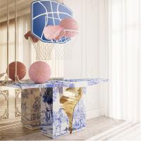China Designer Console Table Modern Entryway Furniture Light Luxury Stainless Steel Wall Mounted Style for sale