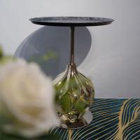 China Creative Metal Circular Coffee Table Luxury Living Room Furniture Stainless Steel Household for sale