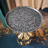 China Creative Metal Circular Coffee Table Luxury Living Room Furniture Stainless Steel Household for sale