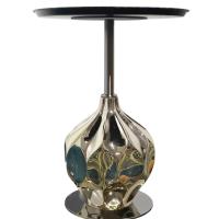 China Creative Metal Circular Coffee Table Luxury Living Room Furniture Stainless Steel Household for sale