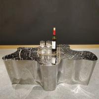 China Stainless Steel Irregular Stump Design Coffee Table Luxury Living Room Furniture Gold Silver Color for sale