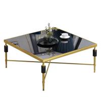 China Italian Marble Sofa Side Table Luxury Living Room Furniture Stainless Steel Coffee Table for sale