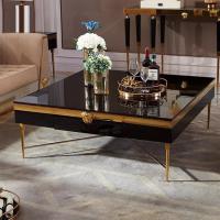 China Italian Marble Sofa Side Table Luxury Living Room Furniture Stainless Steel Coffee Table for sale