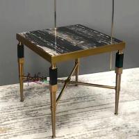 China Italian Marble Sofa Side Table Luxury Living Room Furniture Stainless Steel Coffee Table for sale