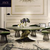 China Wooden Dining Table High End Artistic Italian Style Simple Long Design for Villa Restaurant for sale