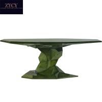 China Wooden Dining Table High End Artistic Italian Style Simple Long Design for Villa Restaurant for sale