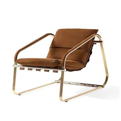 China Personalized Armrest Cushion Lounge Chair Luxury Lounge Furniture Metal Leisure for Garden for sale